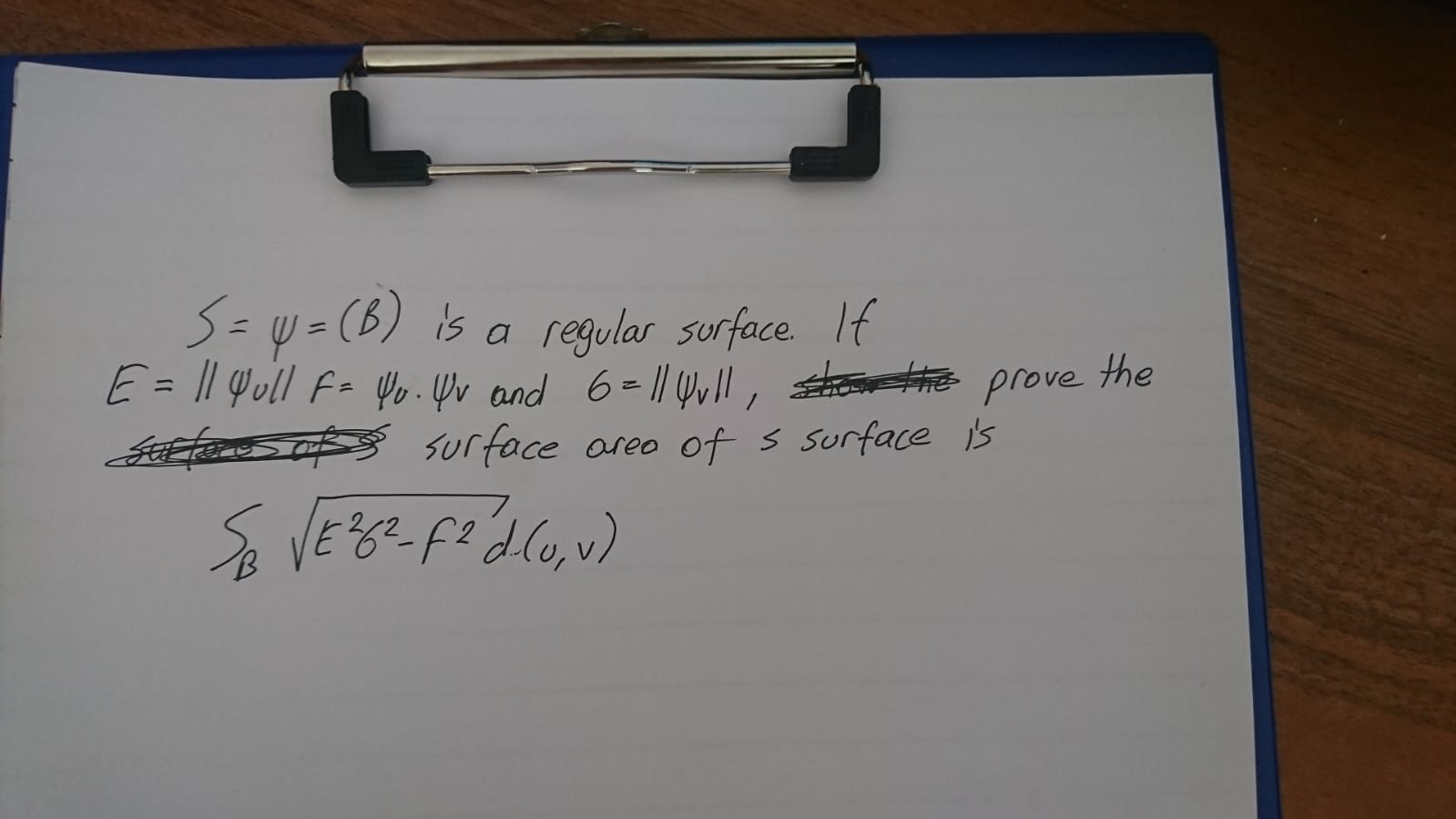 Solved the S = 4 = (B) is a regular surface. If E= 1l Wull | Chegg.com