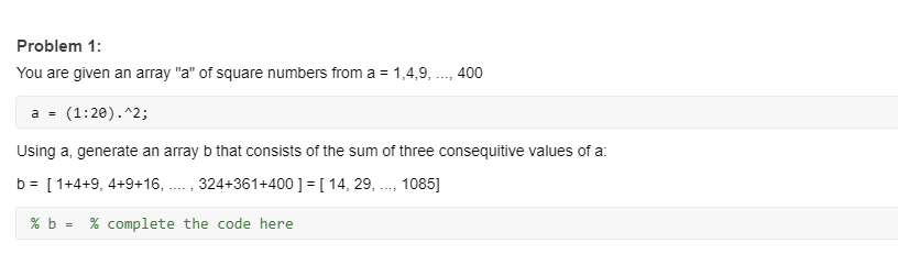 Solved Problem 1: You are given an array "a" of square | Chegg.com