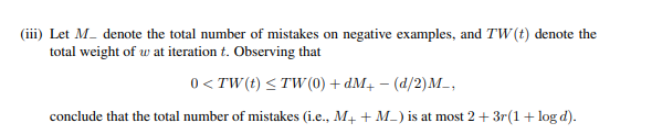 Solved 1 A variant of Perceptron Algorithm One is often | Chegg.com