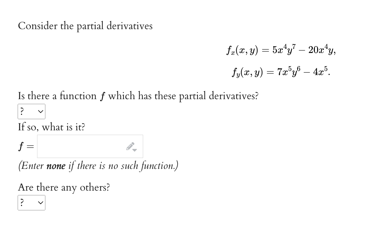 Solved Compute the partial derivatives: | Chegg.com