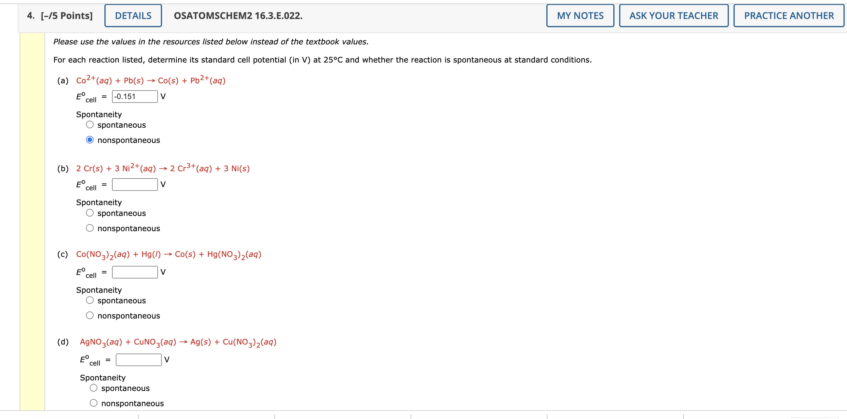 Solved Please use the values in the resources listed below | Chegg.com