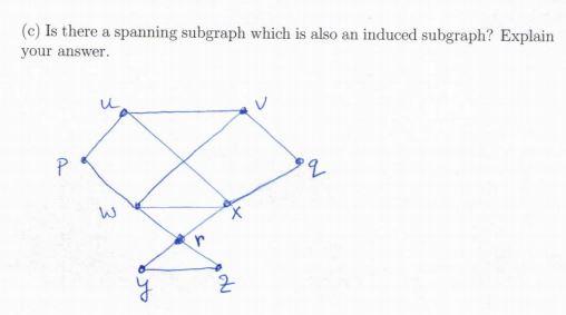 Solved (a) Construct an induced subgraph with at least 4 | Chegg.com