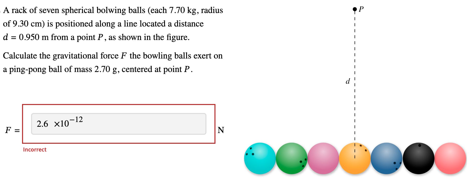 A rack of seven spherical bolwing balls (each 7.70 | Chegg.com