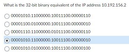 Solved What is the 32-bit binary equivalent of the IP | Chegg.com