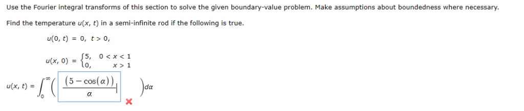 Solved Use the Fourier integral transforms of this section | Chegg.com