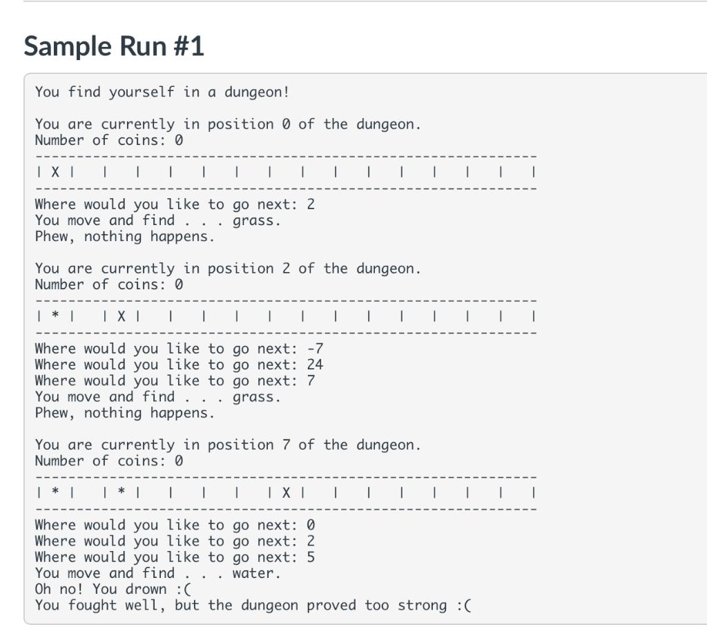 Solved Dungeon Crawler In this homework assignment, you are | Chegg.com
