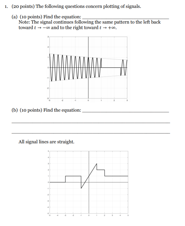 Solved 1. (20 points) The following questions concern | Chegg.com