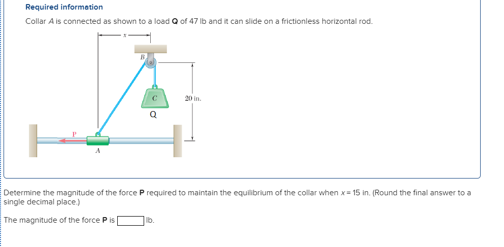 Solved Required information Collar A is connected as shown | Chegg.com