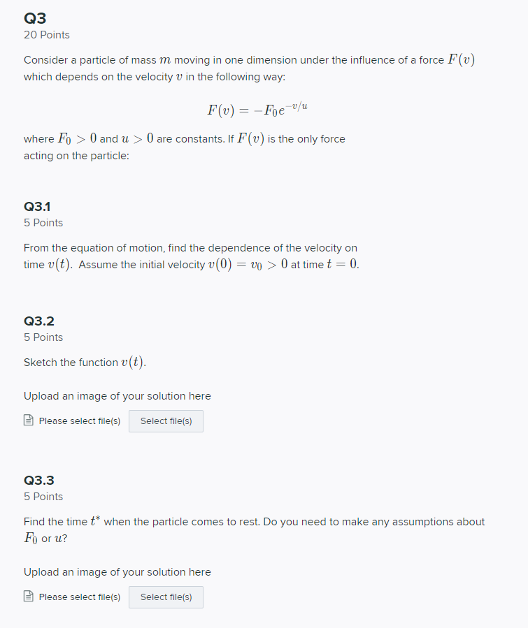 Solved Q3 20 Points Consider a particle of mass m moving in | Chegg.com