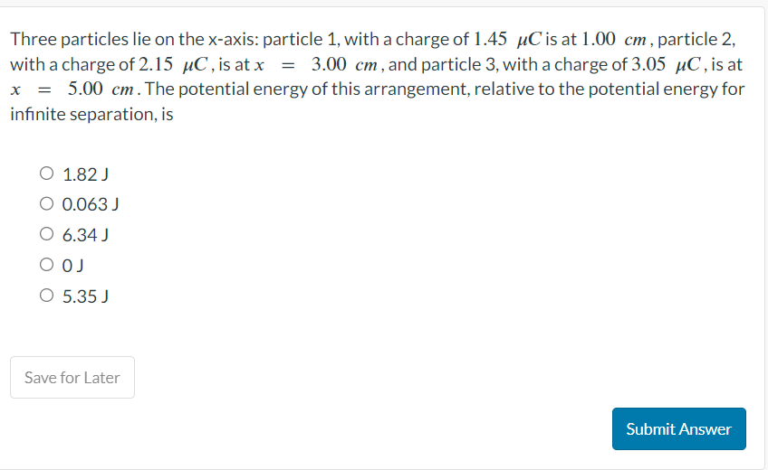 Solved Three particles lie on the x-axis: particle 1 , with | Chegg.com