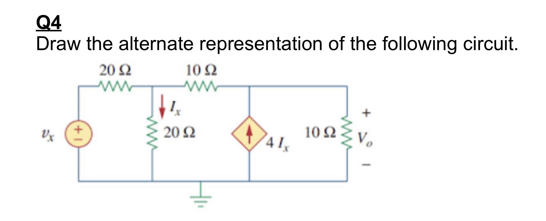 Solved Draw the alternate representation of the following | Chegg.com