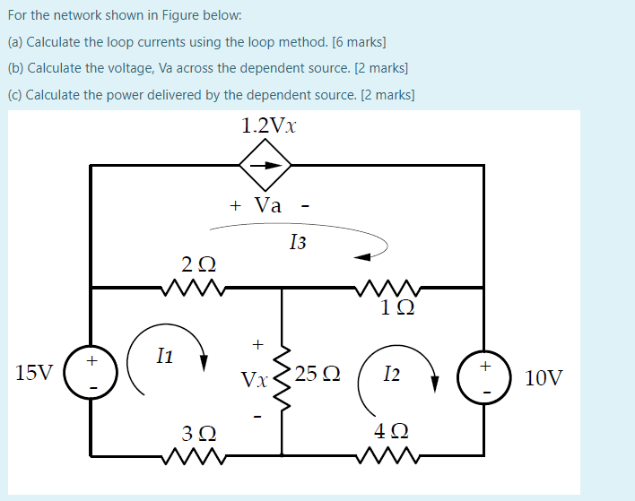 Solved For the network shown in Figure below: (a) Calculate | Chegg.com