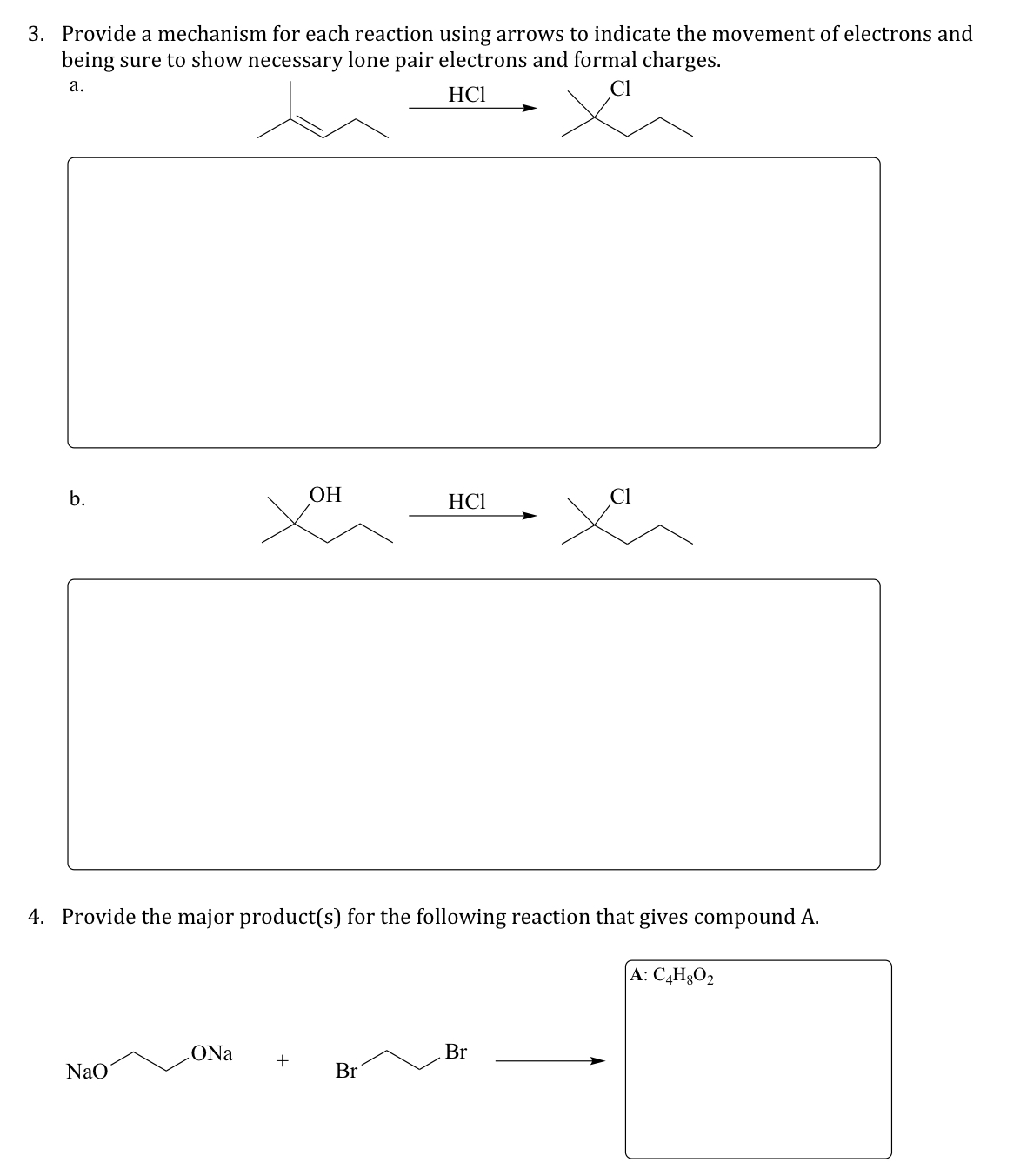 Solved 3. ﻿Provide a mechanism for each reaction using | Chegg.com