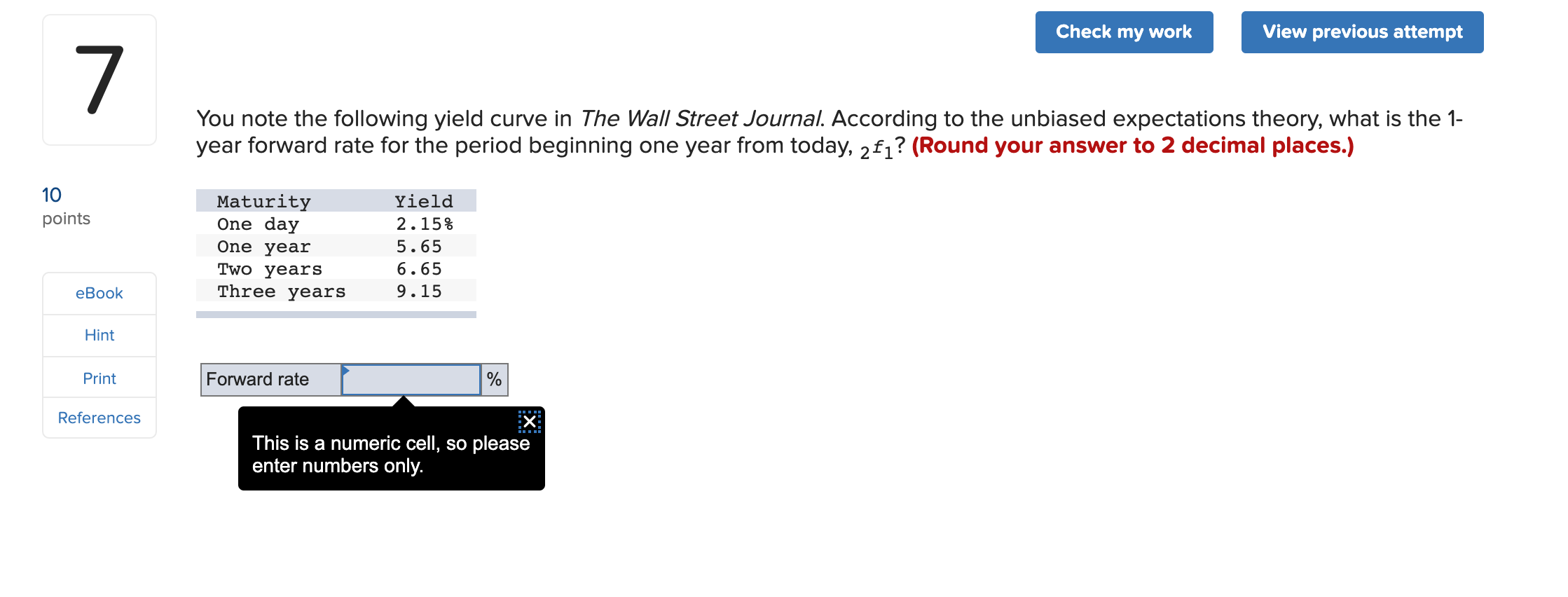 Solved Check my work View previous attempt 7 You note the | Chegg.com