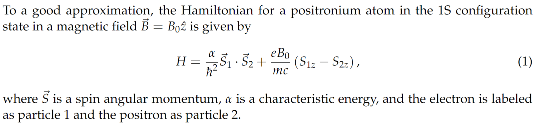 Solved To a good approximation, the Hamiltonian for a | Chegg.com