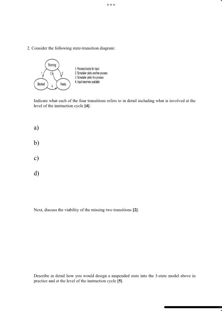 Solved 2. Consider the following state-transition diagram: | Chegg.com