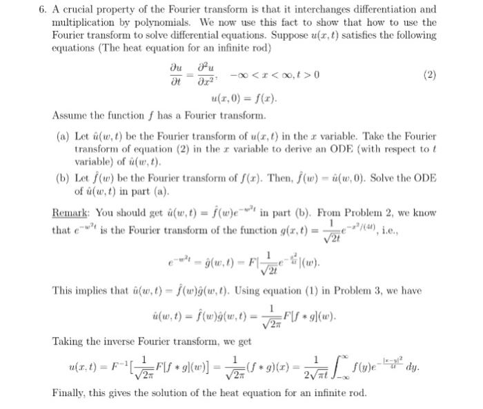 Solved A crucial property of the Fourier transform is that | Chegg.com