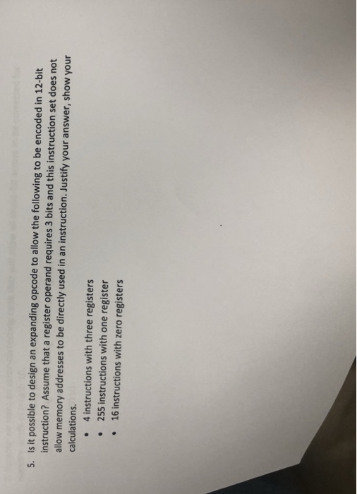 Solved s. is it possible to design an expanding opcode to | Chegg.com