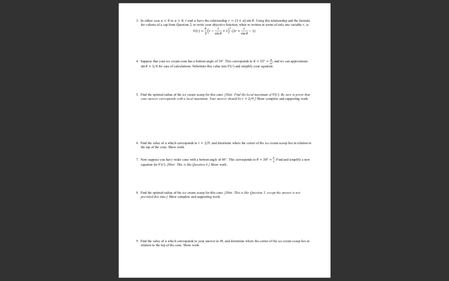 Solved Lab Chapter 4: Ice cream, Geometry, and Calculus Name | Chegg.com