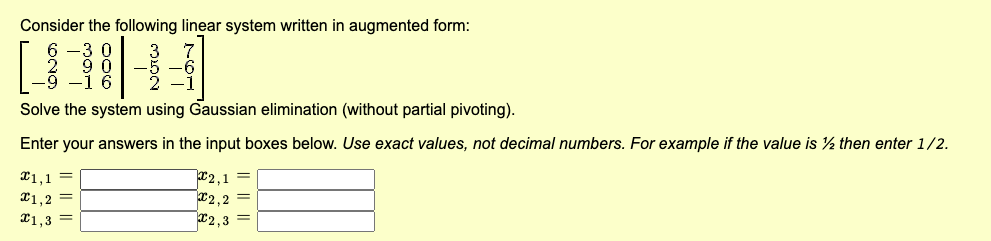 Solved Consider the following linear system written in | Chegg.com
