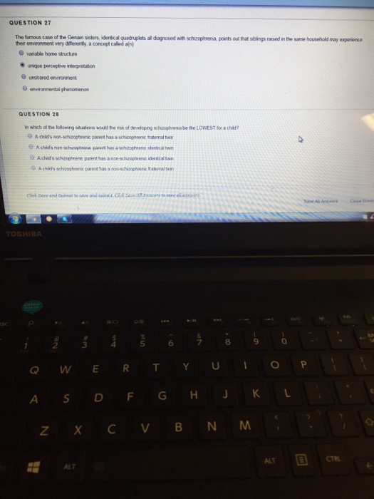Solved QUESTION 27 The famous case of the Genain siesters, | Chegg.com