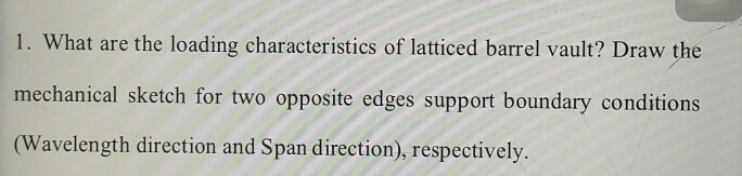 Solved 1. What are the loading characteristics of latticed | Chegg.com
