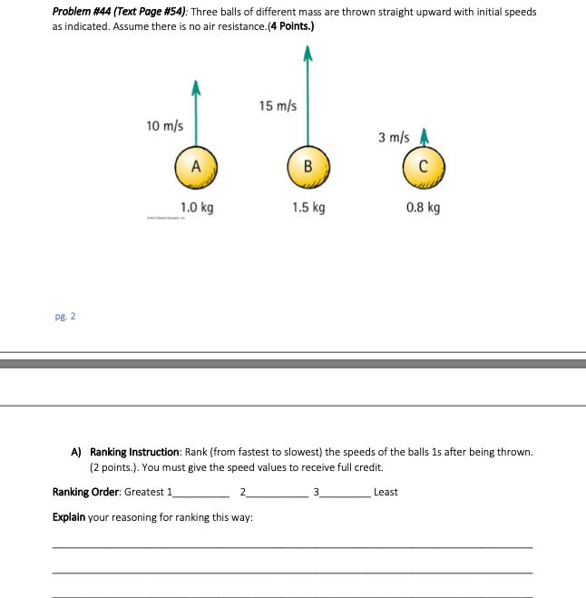 Solved A) Ranking Instruction: Rank (from fastest to | Chegg.com