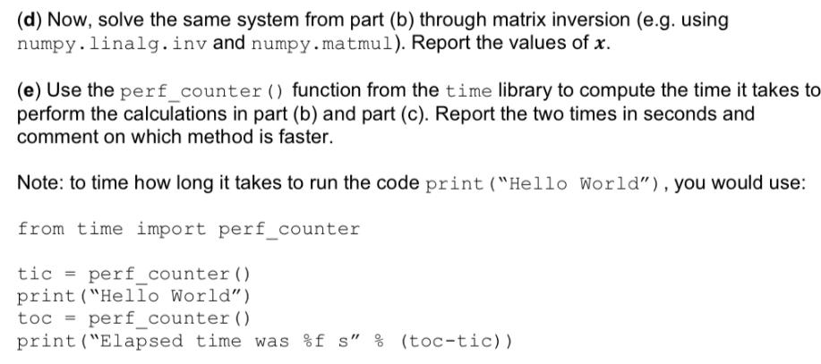 Solved Use python to solve the below : you can use native | Chegg.com
