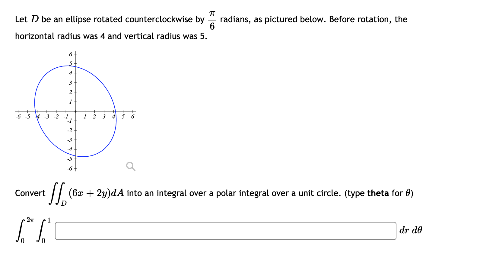 Solved TT radians, as pictured below. Before rotation, the | Chegg.com