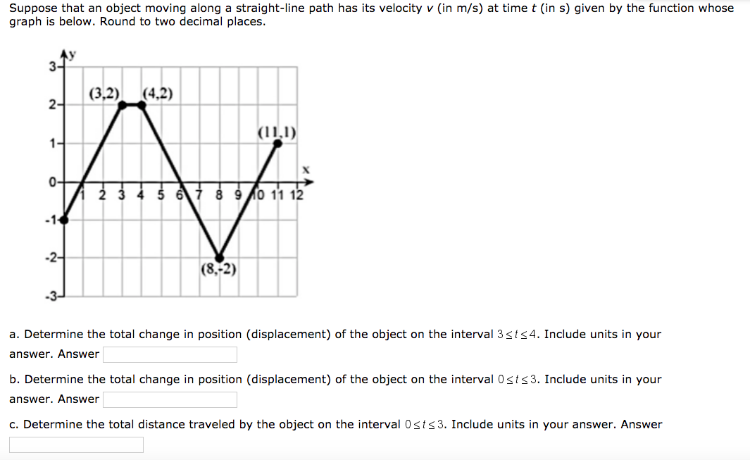 Solved Suppose that an object moving along a straight-line | Chegg.com