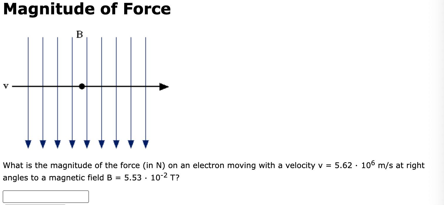 Solved Magnitude of Force What is the magnitude of the force | Chegg.com