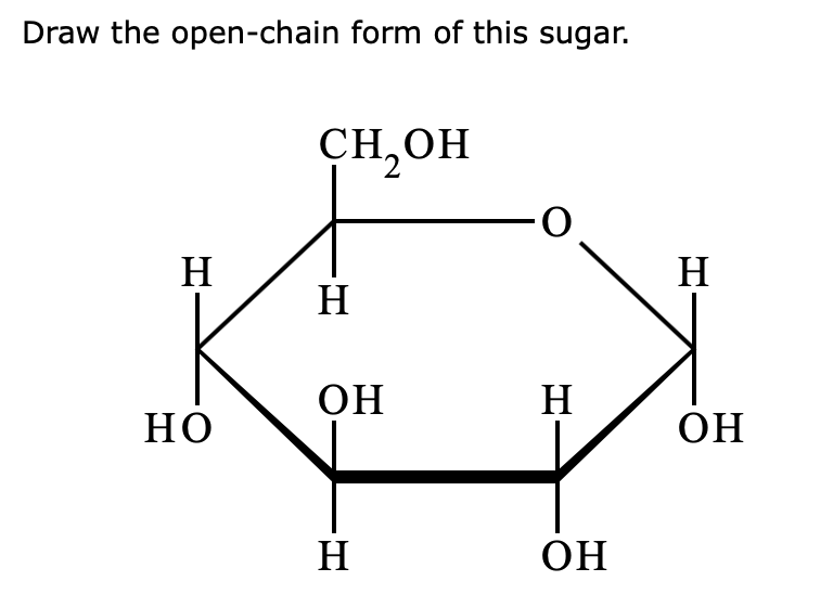 Solved Draw the open-chain form of this sugar. | Chegg.com