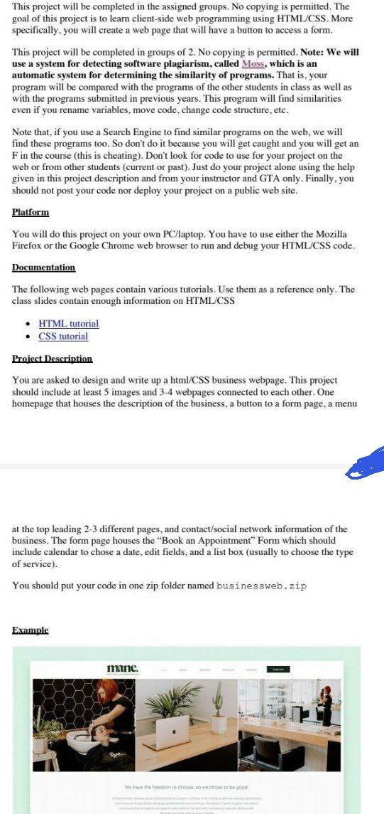 Solved This project will be completed in the assigned | Chegg.com