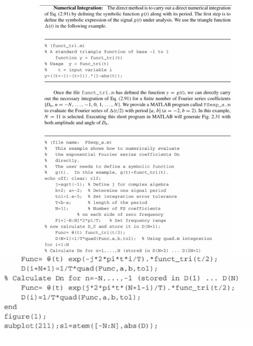 Solved Compute and plot the Fourier coefficients (IC니, | Chegg.com