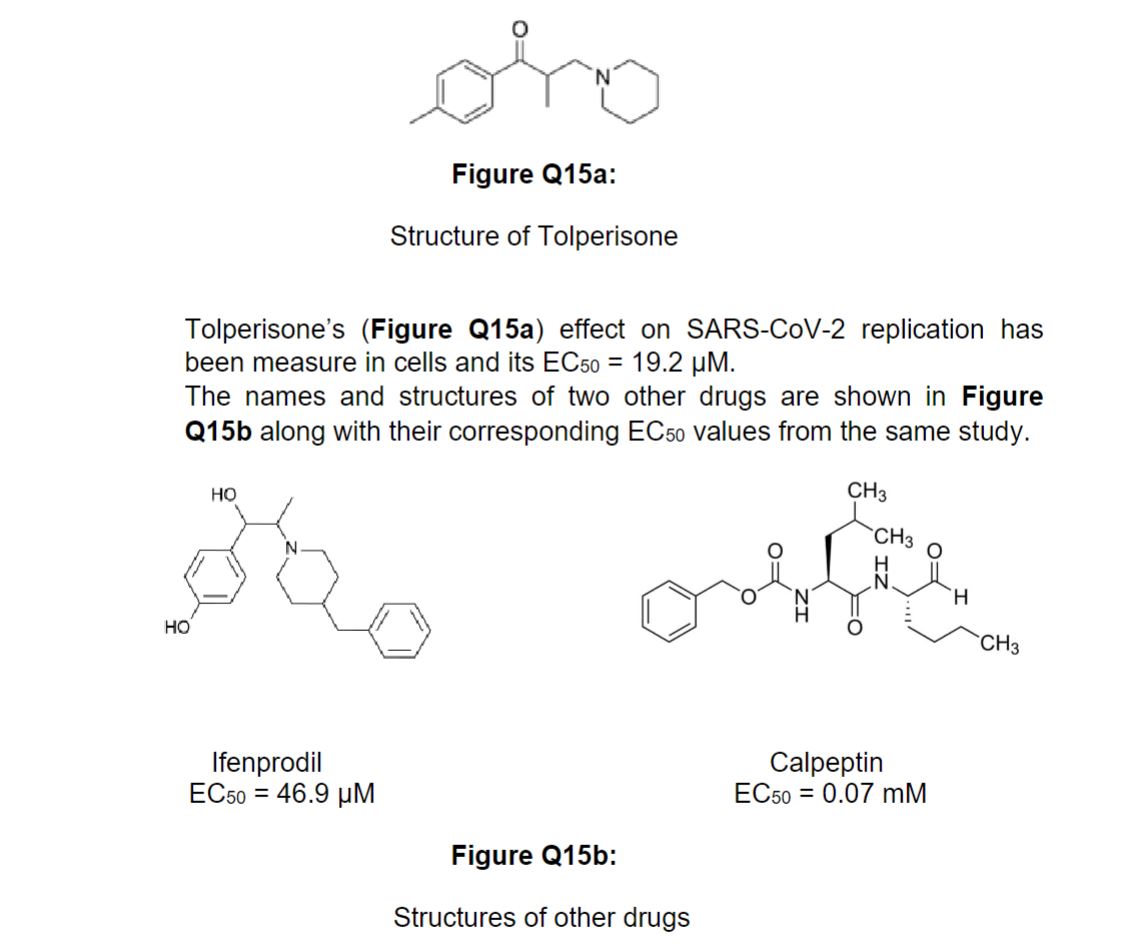 Solved Structure of Tolperisone Tolperisone's (Figure Q15a) | Chegg.com