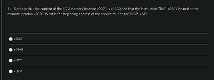 Solved 14. Suppose that the content of the LC-3 memory | Chegg.com