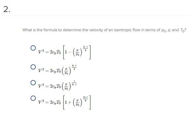 Solved 2. What is the formula to determine the velocity of | Chegg.com