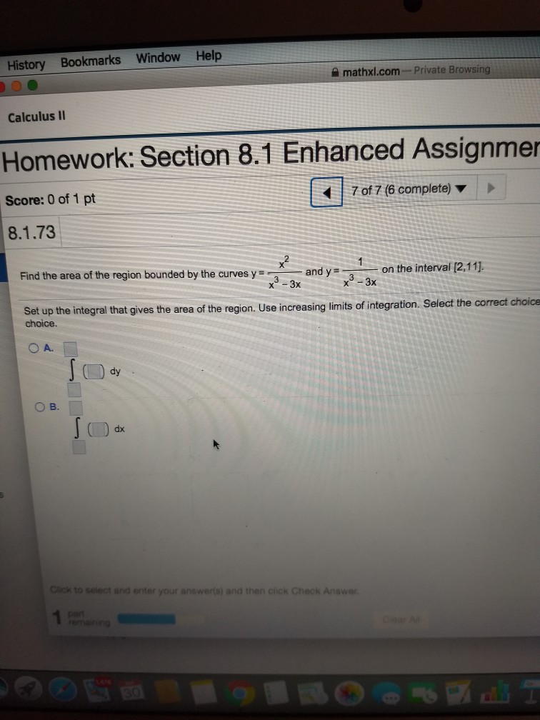Solved History Bookmarks Window Help mathxl.com- Private | Chegg.com