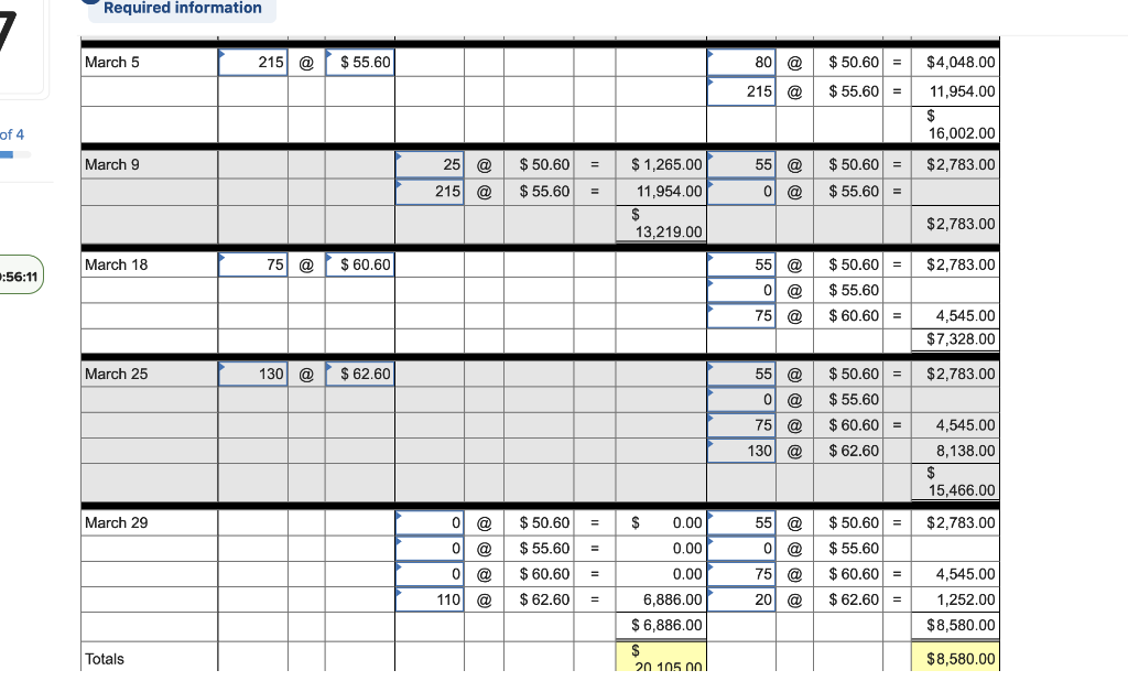 Solved Required information [The following | Chegg.com