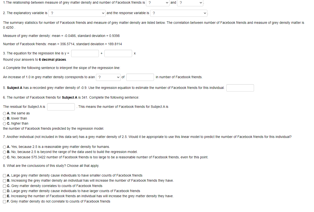Solved (13 points) The brain on Facebook - Researchers were | Chegg.com