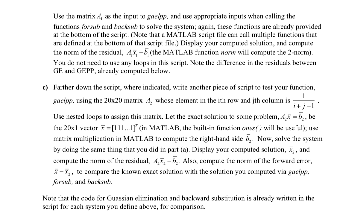 Matlab Problems To Be Completed In Matlab Grader 1 