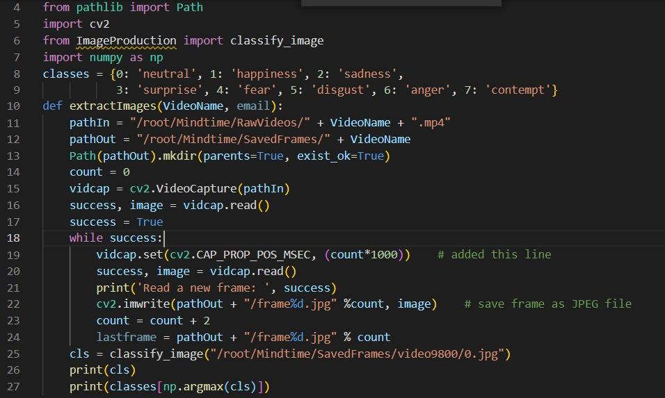 Solved I am currently trying to extract frames from a video | Chegg.com