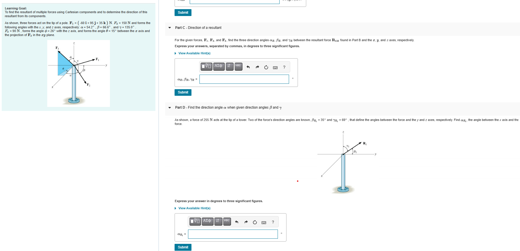 Solved Learning Goal:To ﻿find the resultant of ﻿multiple | Chegg.com
