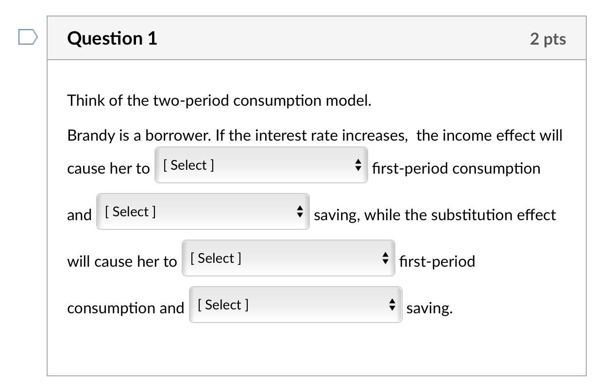 Solved First Blank Increase Decrease Second Blank Chegg