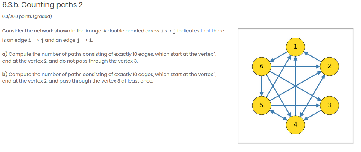 Solved 6.3.b. Counting paths 2 0.0/20.0 points (graded) j | Chegg.com