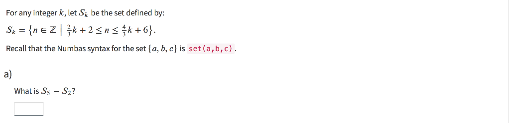 Solved For any integer k, let Sk be the set defined by: (nEZ | Chegg.com
