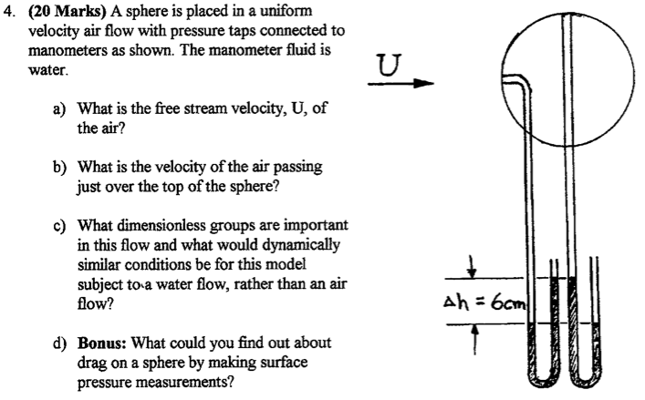 Solved 4. (20 Marks) A sphere is placed in a uniform | Chegg.com