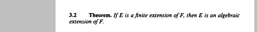 Solved Theorem. If E is a finite extension of F, then E is | Chegg.com