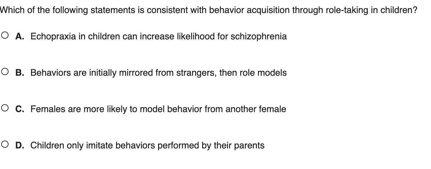 Solved Which of the following statements is consistent with | Chegg.com