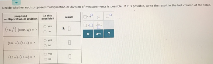 Solved column of the table. Decide whether each proposed | Chegg.com